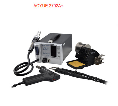 AOYUE傲月烙铁吸锡器组合工具2702A+多功能数显焊台  烙铁吸锡器