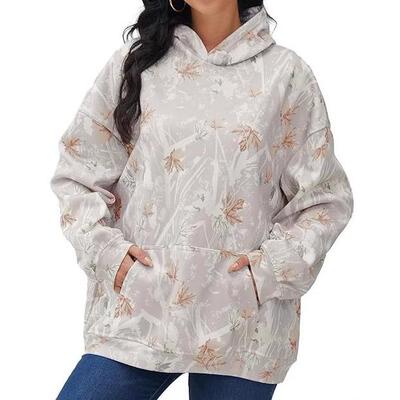 Women'S Camo Hoodie Sweatshirt Casual Loose-Fit Long Sleeve