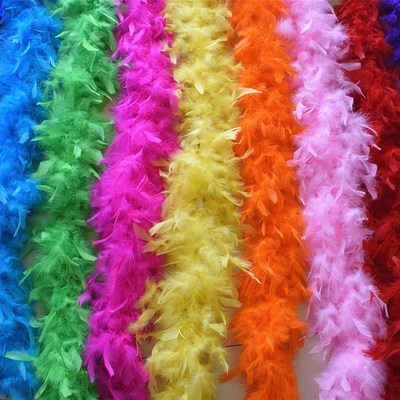 52 g 2 yards fluffy turkish feather boa / scarf clothing ac