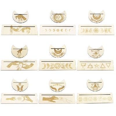 极速Wiccan Decokration Wooden Card Holder for Moon Tarot Sha