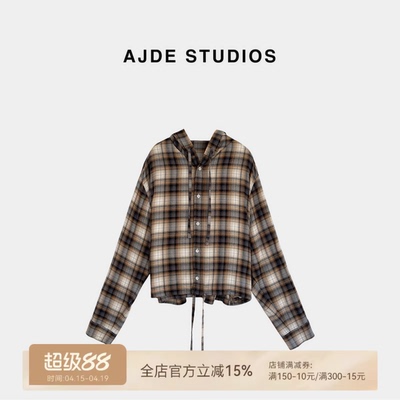 爱自然&AJDE｜AC格子连帽衬衫01