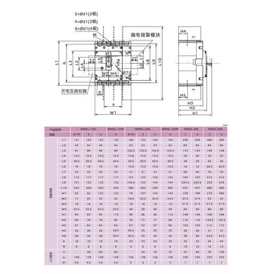 人民电器漏电断路器RDM5L塑壳式漏电保护器100A250A400A630A三相
