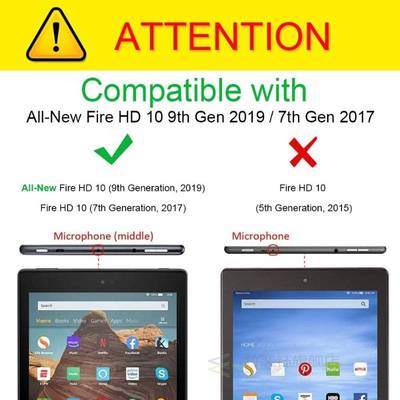 极速For Amazon Fire HD 10 Case B2019 Release 9th Generation