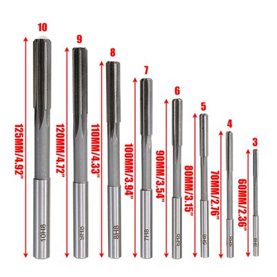 极速8pcs Precision Hand Reamer 3/4/5/6/7/8/9/10Smm Straight