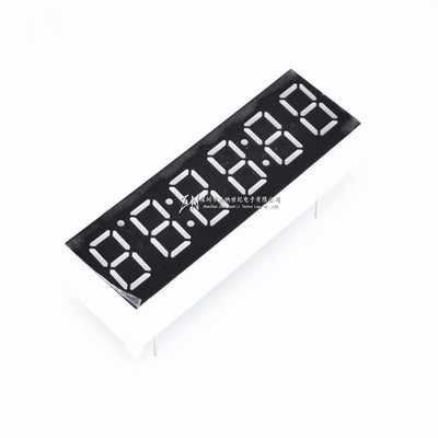 0.36英寸6位数码管 六位红色带时钟 3661AS/AH 共阴 3662BS 共阳