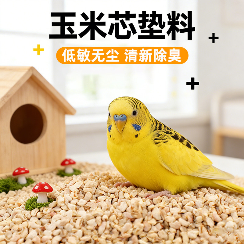 玉米芯鹦鹉通用垫料虎皮鹦鹉玄凤鹦鹉除臭低尘鹦鹉全系鸟禽用品