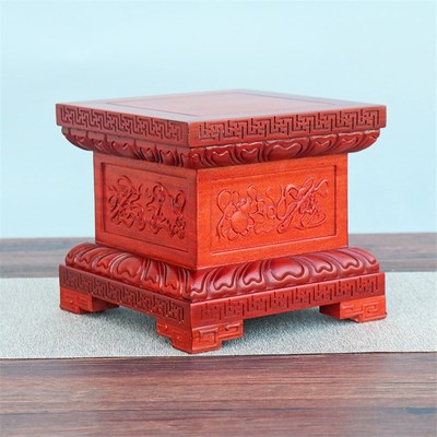 速发佛像底座音神莲花台观财实木供加高制奉关公摆件托架供佛家用