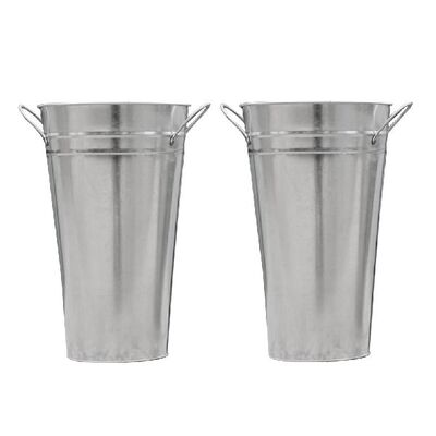 极速2 Rustic Mketal Flower Bucket Farmhouse Flower Vases