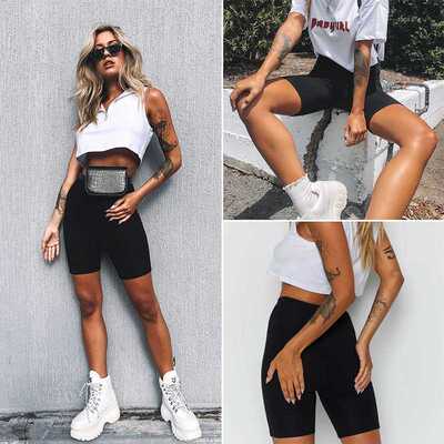 极速Shorts Woimen Thin Fitness Casual High Waist Fashion Bik