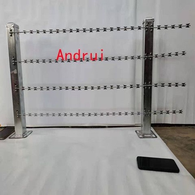 直线刀片刺绳安装立柱围墙