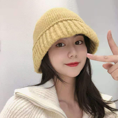 极速Fashion Winter Hat For Wyomen Knitting Wool Bucket Warm