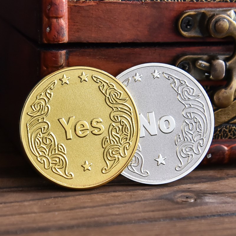 新品月光银版eYES/NO金决策币好运气幸运游戏娱乐道具创意硬币礼
