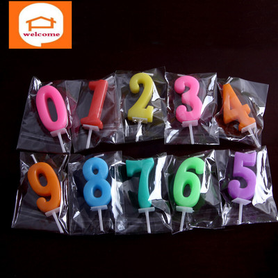 极速1 Pcs Digital 0-9 digital birthday candles largeX birthd