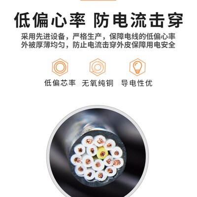 蓝业纯铜RVV控制软电缆线12 16 20 24 40芯0.3 0.50.75平方信号线