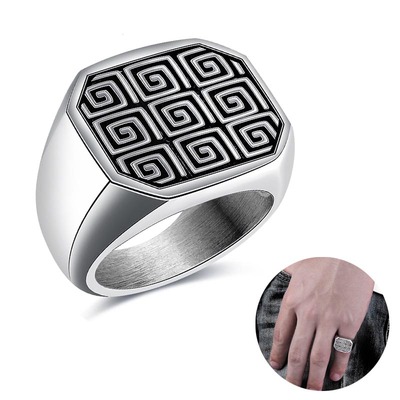 速发 Puk Rigs Stle Steel Ma Rig Feshio Jawelry Gi