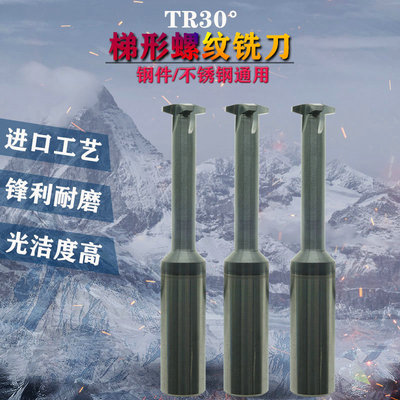 TR30度T型单齿螺纹铣刀TR10 12 16 18 20 *1.5-6.0牙距梯形铣牙刀