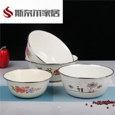 速发加厚带盖子瓷盆大厨汤号房唐家用怀旧盆老式的塘铁盆和面瓷碗