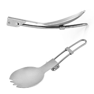 极速Picnic Camping oUtensil Fork Cutlery Set Foldable Foldin