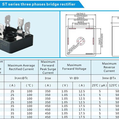 电焊机整流桥ST3516三相整流桥希尔三相方桥ST5016桥堆35A1600V