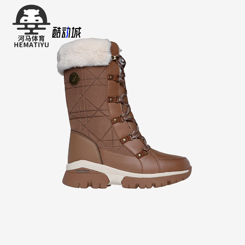 Skechers/斯凯奇正品冬季新款女士复古毛绒时尚加绒雪地靴