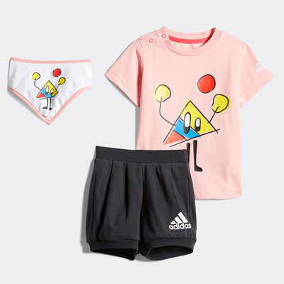 Adidas/阿迪达斯正品IG CD TEE SET婴童装训练短袖运动套装FM9772