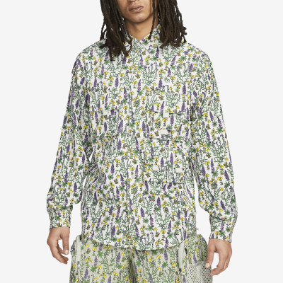Nike耐克正品户外工装FLORAL男翻领长袖休闲运动衬衫DN3941-072