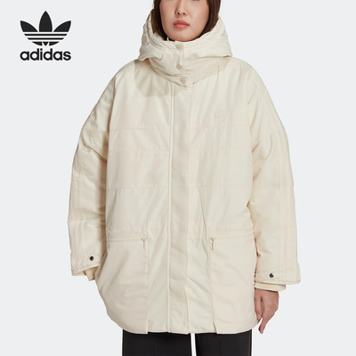 Adidas/阿迪达斯正品三叶草PARKA 女子连帽保暖棉服HK5249
