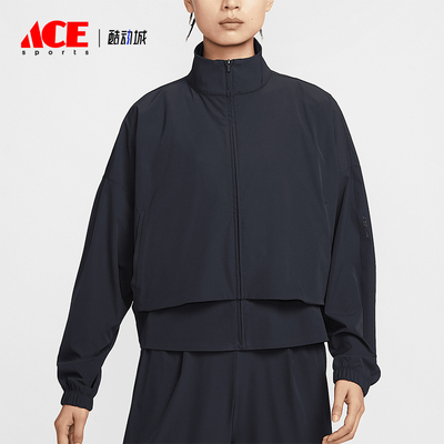 Nike/耐克正品2025女士宽松拉链运动立领经典透气外套HJ0964-010