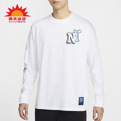 Nike/耐克正品新款男士印花简约休闲透气宽松长袖HJ3306-100