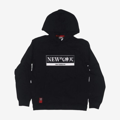 New Balance新百伦正品男款假两件连帽休闲运动卫衣NCA5A111-BK
