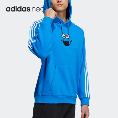 Adidas/阿迪达斯正品neo芝麻街联名新款男女连帽卫衣HD7297