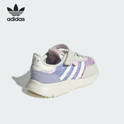 Adidas/阿迪达斯正品三叶草婴童魔术贴网眼休闲运动鞋JR7996