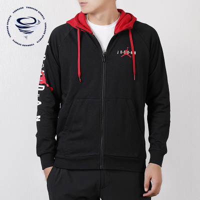 Nike/耐克正品JORDAN新款男黑红色合身经典夹克外套AR4736-010