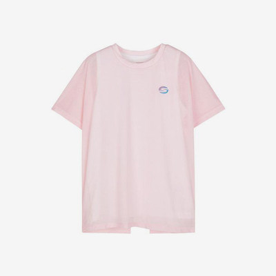 Skechers/斯凯奇正品夏季款女童日常简约针织短袖T恤衫P324G074