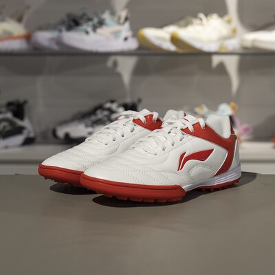 李宁正品2024夏季男大童时尚低帮防滑碎钉足球训练鞋YSTU024-1