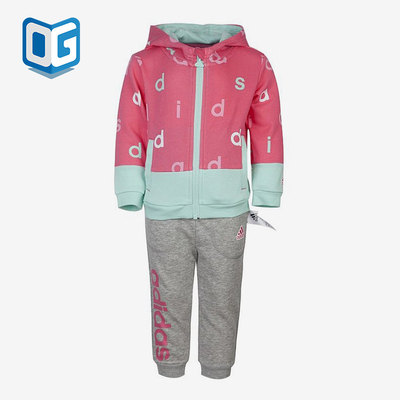Adidas/阿迪达斯正品婴童休闲时尚简约长袖运动套装AY4631