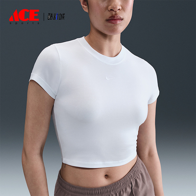 Nike/耐克正品新款女士亲肤时尚简约短款休闲短袖HF9539-100