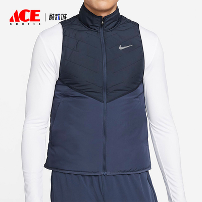 Nike/耐克正品2025冬季款男士运动立领拼接跑步棉马甲DD5648-475
