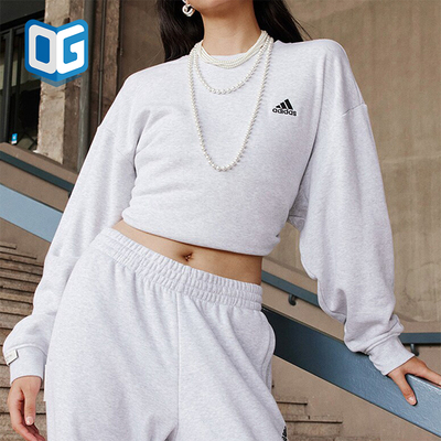 阿迪达斯男女加厚圆领套头衫