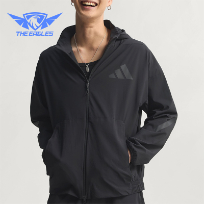 Adidas/阿迪达斯正品春季男士连帽经典运动简约梭织外套KD8494