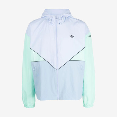 Adidas阿迪达斯正品三叶草男刺绣拼色连帽长袖休闲运动夹克HR8934