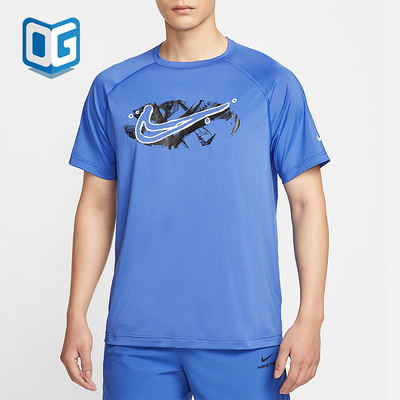 Nike/耐克正品Dri-FIT男士耐穿透气图案训练运动短袖HV0429-411