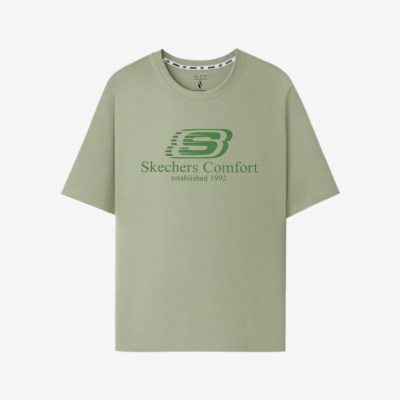 Skechers斯凯奇正品男女短袖透气圆领套头运动T恤L226U087-02MK