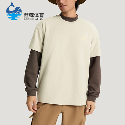 Adidas/阿迪达斯正品夏季男士运动户外时尚印花宽松短袖T恤KE3703