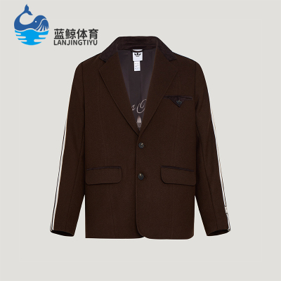 Adidas/阿迪达斯正品三叶草男士潮流休闲梭织宽松西装外套KU5616