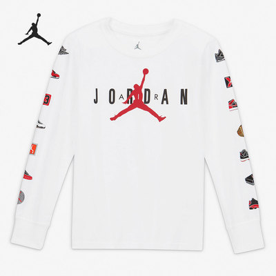 Nike/耐克正品当季新款JORDAN小童休闲运动长袖T恤HA5421-101