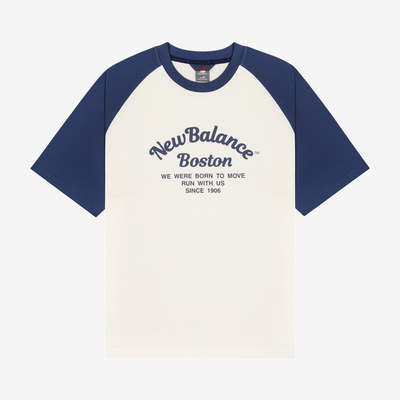 New Balance新百伦正品男插肩圆领字母休闲短袖T恤NEF21271-IV
