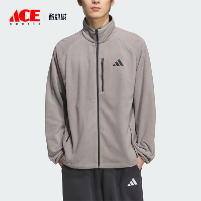 Adidas/阿迪达斯正品FLEECE JACKET男女休闲立领宽松外套KF5238