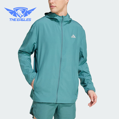 Adidas/阿迪达斯正品RUN IT JACKET男女拉链跑步连帽夹克JM5742