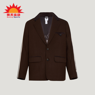 Adidas/阿迪达斯正品三叶草男士潮流休闲梭织宽松西装外套KU5616